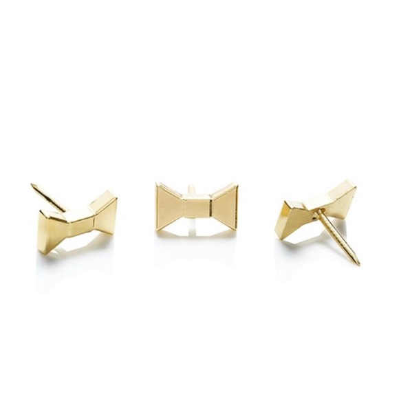 kate spade | Other | Kate Spade Gold Bow Push Pins | Poshmark